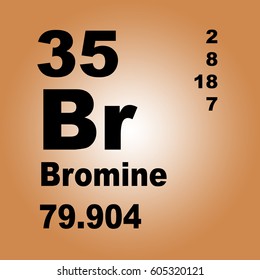 Bromine Periodic Table Elements Stock Illustration 605320109