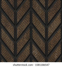 Bronze Seamless Texture Chevron Pattern 3d Stock Illustration ...