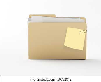 Brown 3d Folder Note Paper Stock Illustration 59752057 | Shutterstock