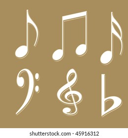 Brown Background Music Notes 库存插图 45916312 | Shutterstock