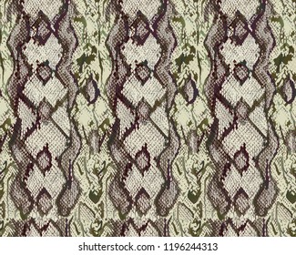 Brown Background Snake Pattern Styleseamless Pattern Stock Illustration ...