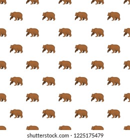Brown Bear Pattern Seamless Repeat Background Stock Illustration ...