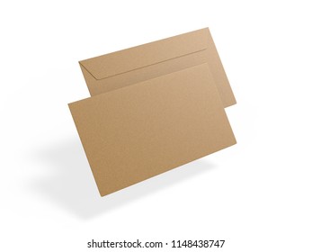 Brown Envelope Front Back Isolated On Stock Illustration 1148438747