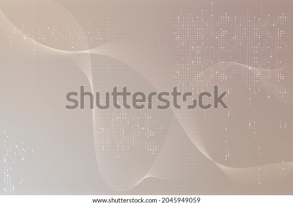 Brown Futuristic Waves Background Computer Code Stock Illustration ...