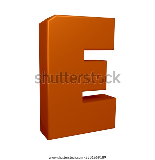 Brown Letter E 3d Render Isolated Stock Illustration 2201659189 ...
