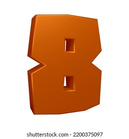 Brown Number 8 3d Render Isolated Stock Illustration 2200375097 ...
