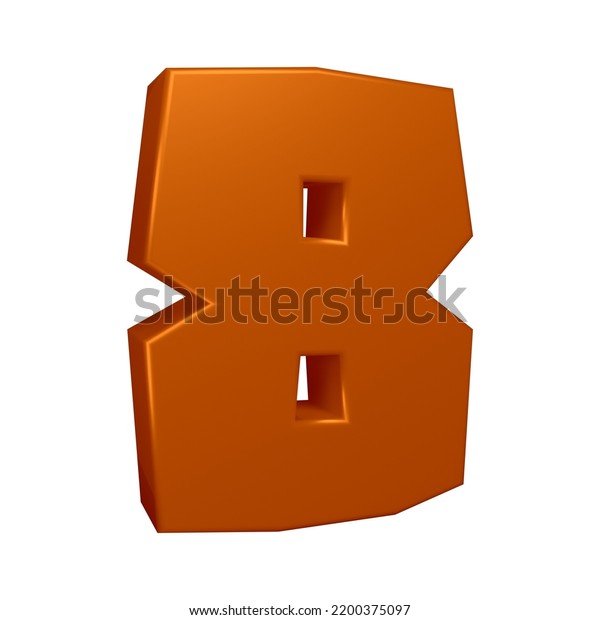 Brown Number 8 3d Render Isolated Stock Illustration 2200375097 ...