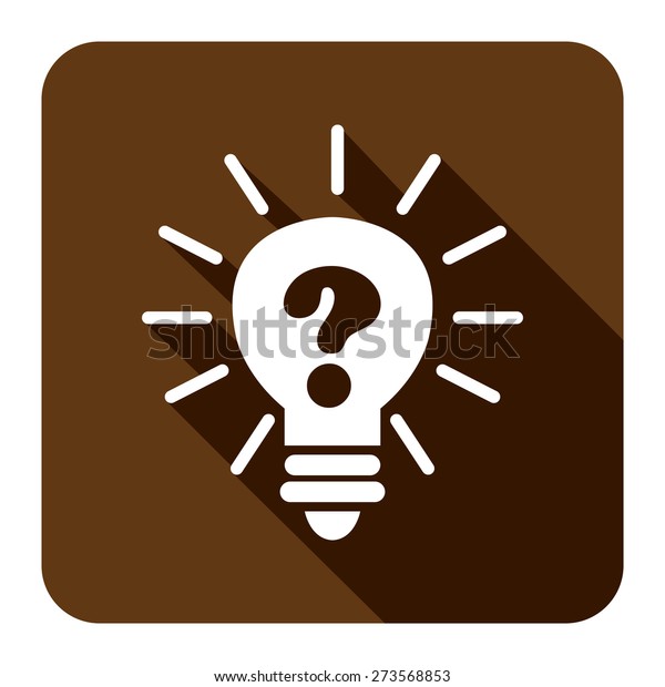 Brown Square Question Mark Light Bulb Stock Illustration 273568853 ...