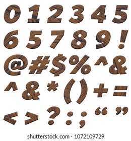 Brown Wooden Style Basic Bold Font Stock Illustration 1072109729 ...