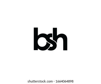 Bsh Original Monogram Logo Design Stock Illustration 1664064898