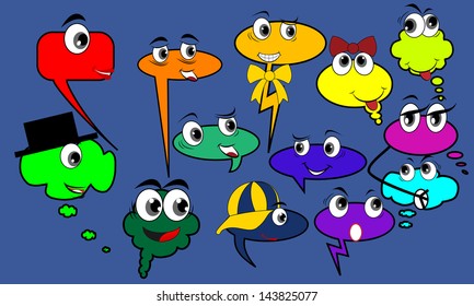 Bubble Characters Social Network Stock Illustration 143825077 ...