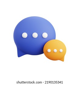 Bubble Chat 3d Render Graphic Asset Stock Illustration 2190135341 ...