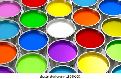 3d Color Buckets Offset Printing 스톡 일러스트 750421708 | Shutterstock
