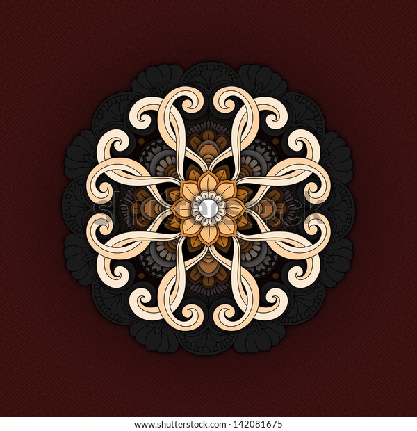Buddhism Pattern White Lotus Stock Illustration 142081675 | Shutterstock