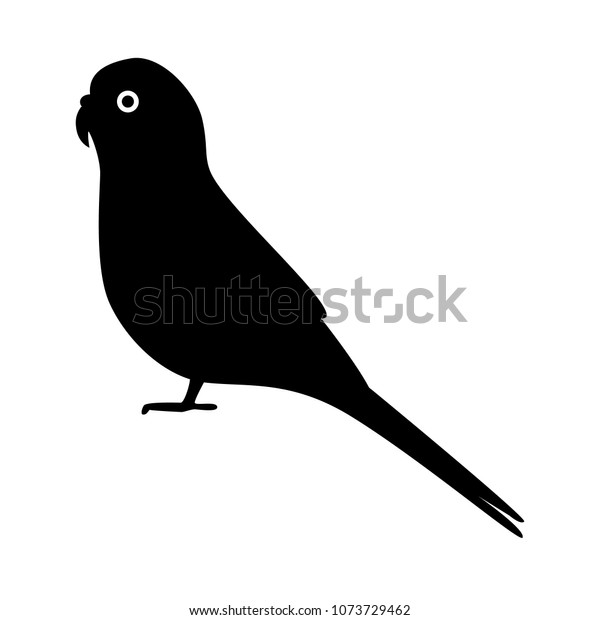 Budgerigar Budgie Parrot Silhouette Icon Flat Stock Illustration 1073729462 Budgerigar Budgie Parrot Silhouette Icon Flat Stock Illustration 1073729462