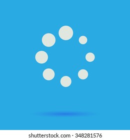 Buffering White Flat Vector Simple Icon Stock Vector (Royalty Free ...