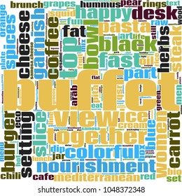Buffet Word Cloud Concept On White Stock Illustration 1048372348 ...