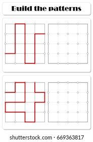 Build Correct Patterns Educational Game Kids Stock Illustration ...