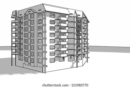 14,310 Hotel building drawing Images, Stock Photos & Vectors | Shutterstock