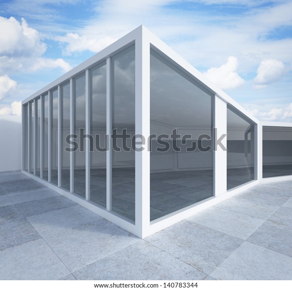 Building Exterior Reflection Windows Stock Illustration 140783344 ...