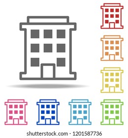 Building Icon Elements Buildings Multi Colored Stock Illustration ...