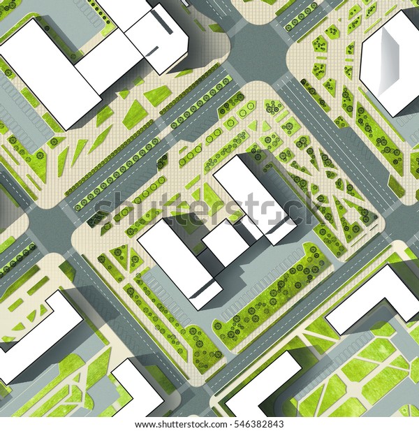 Building Master Plan Architectural Drawing: стоковая иллюстрация ...