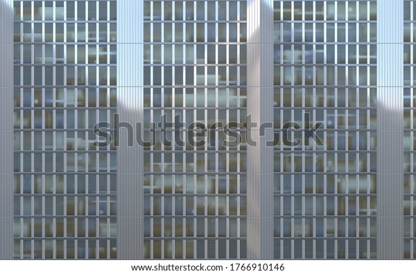 Building Office Skycraper Windows 3d Facade Stock Illustration ...