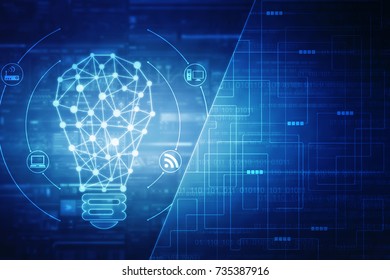 Bulb Future Technology Innovation Background Creative Stock ...
