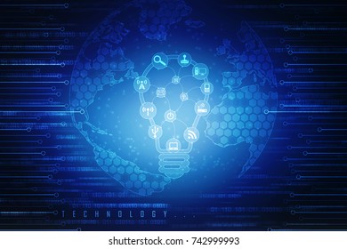 Bulb Future Technology Innovation Background Creative Stock ...