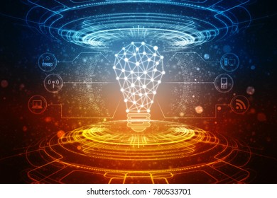 Bulb Future Technology Innovation Background Creative Stock ...