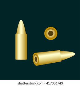Group Gun Bullets Isolated On Black Stock Vector (Royalty Free) 185986799