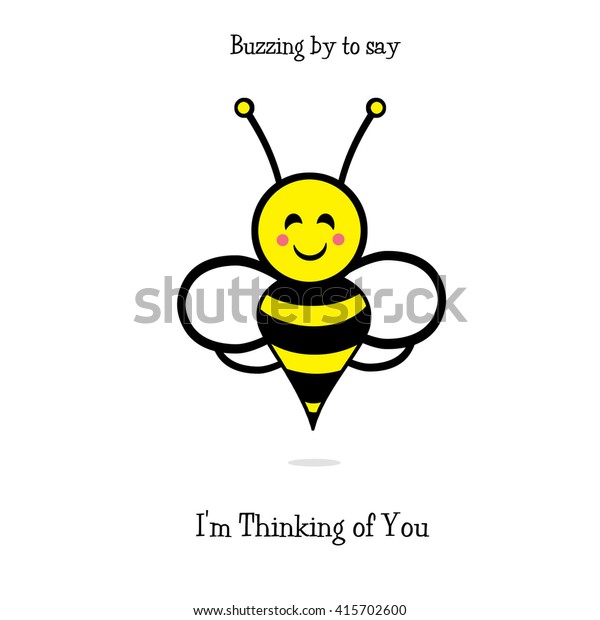 Bumble Bee Thinking You Stock Illustration 415702600