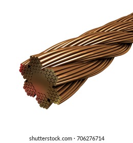 Bundle Copper Wires 3d Model 스톡 일러스트 706276714 | Shutterstock