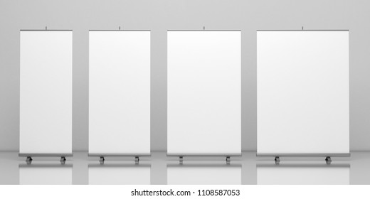 Bundle White Poster Roll Design 3d Stock Illustration 1108587053 ...