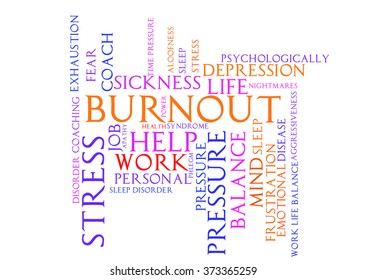 Burn Out Word Cloud Stock Illustration 373365259 | Shutterstock
