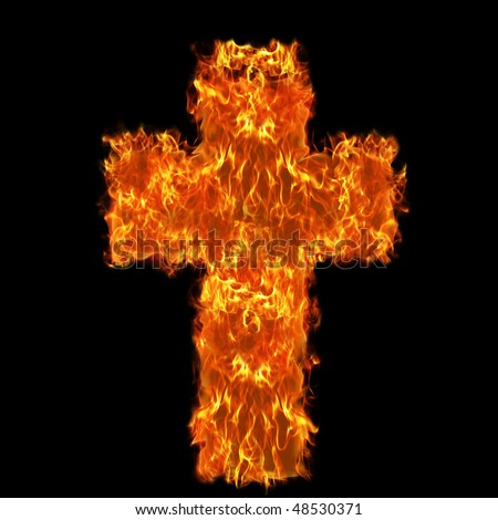 Burning Cross Stock Illustration 48530371 - Shutterstock
