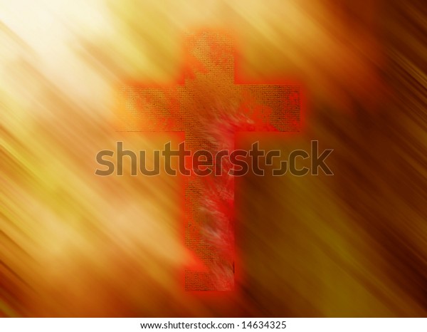 Burning Cross Stock Illustration 14634325