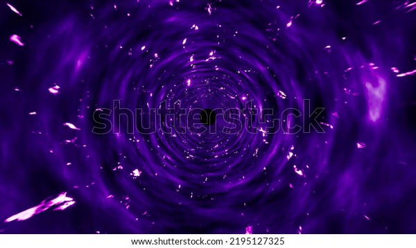 Burning Dark Purple Space Vortex Hole Stock Illustration 2195127325 ...