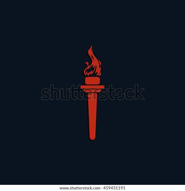 Burning Torch Icon 스톡 일러스트 459431191 | Shutterstock