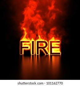 Burning Word Fire 3d Render Stock Illustration 101162770 | Shutterstock