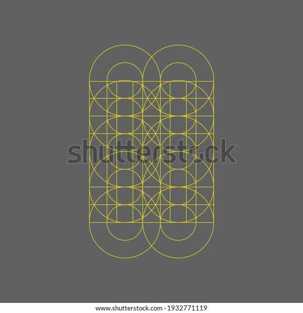 Burny Grid Letterforms Perfect Create Logo Stock Illustration ...
