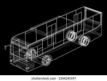 Bus 3d Renderings Stock Illustration 1344245597 | Shutterstock
