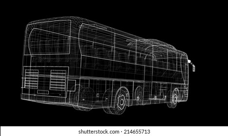 Bus Autobus Model Body Structure Wire Stock Illustration 214655713 ...
