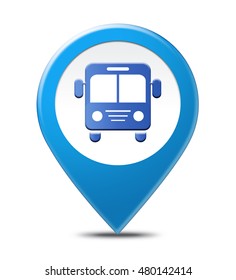 Map Pin Bus Stop Bus Stand Stock Vector (Royalty Free) 1321335017