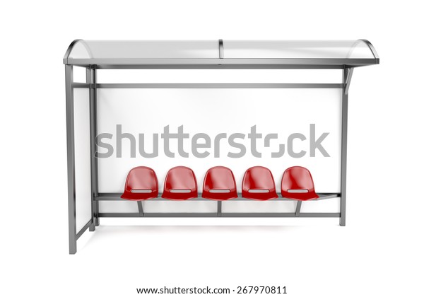 Bus Stop On White Background Stock Illustration 267970811 | Shutterstock
