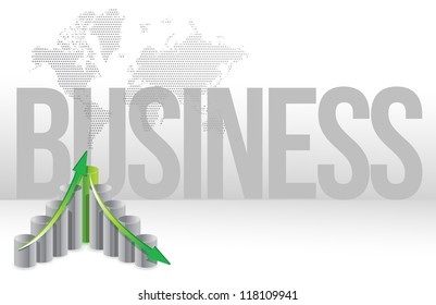 Business Background Graph World Map Illustration Stock Illustration ...