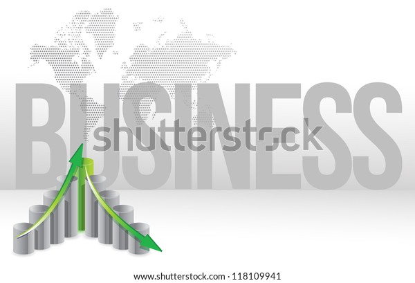 Business Background Graph World Map Illustration Stock Illustration ...