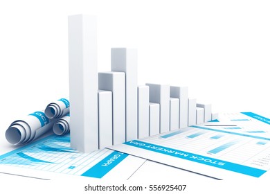 Business Graph 3d Rendering Stock Illustration 556925407 | Shutterstock
