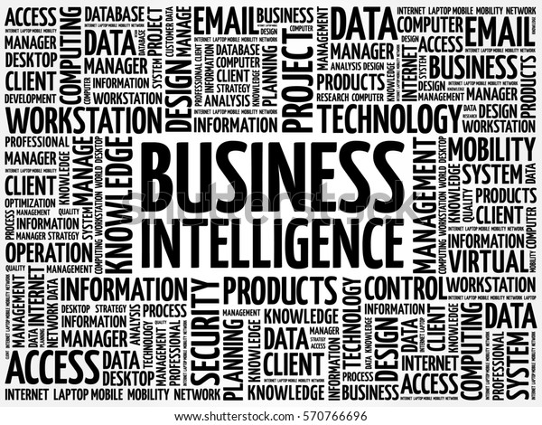 Business Intelligence Word Cloud Concept Stock Illustration 570766696 ...