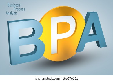Business Process Analysis Acronym 3d Render Stock Illustration 186576131